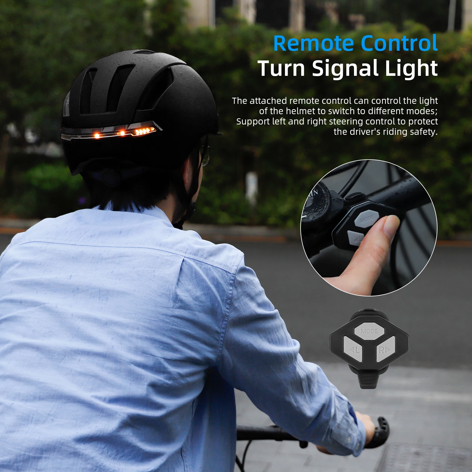 Smart Helmet with Wireless Handlebar Remote Control Gear