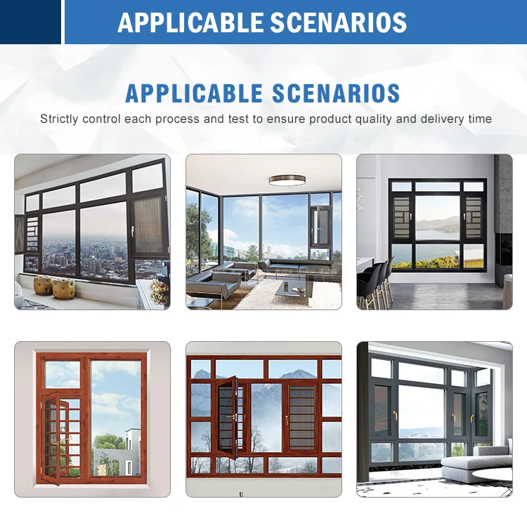 Soundproof Double Insulated Aluminium Casement Windows Design High ...