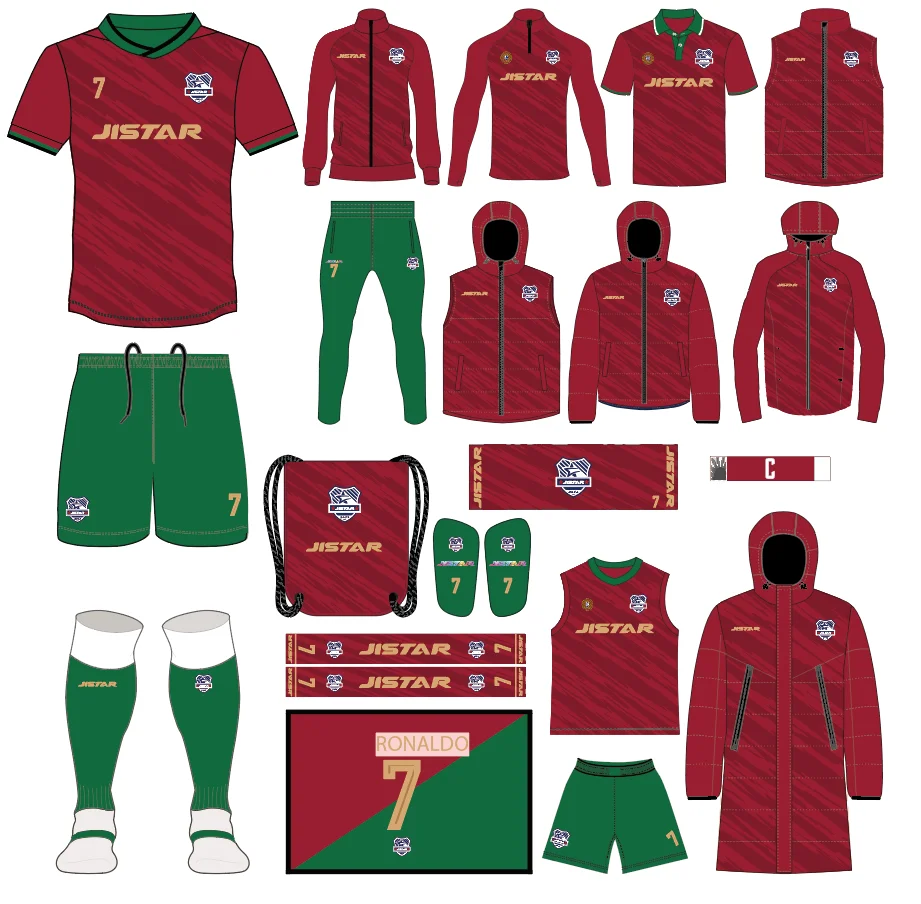 High Quality Football Kits Full Set Sportswear Kit Custom Red Club ...