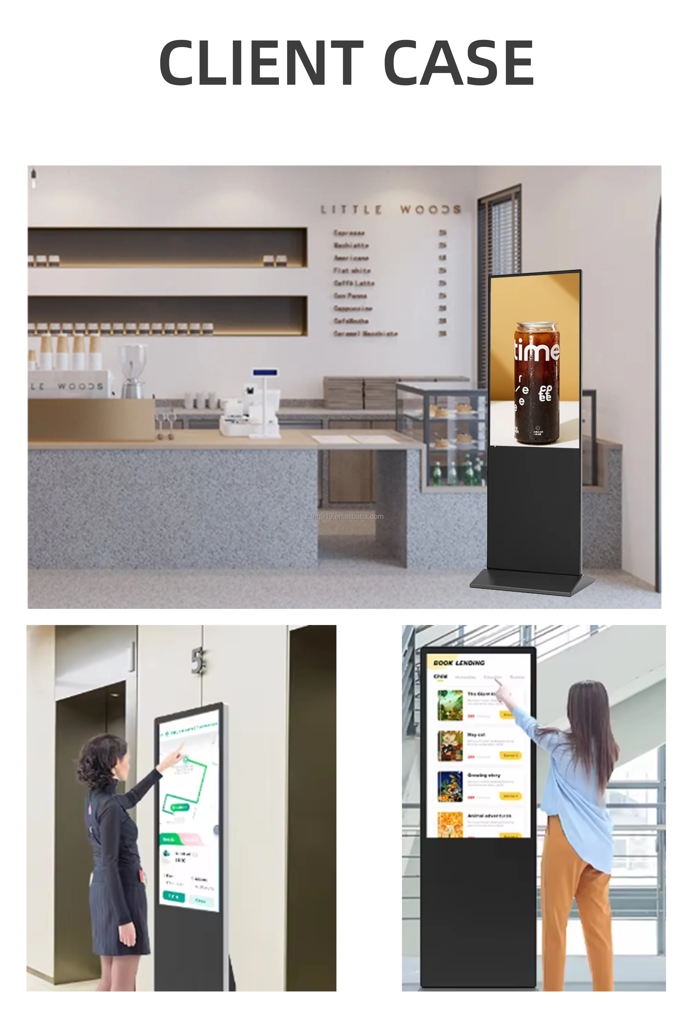 ZDHQ Digital Signage Vertical Advertising Display Screen 43"50"55"65 ...