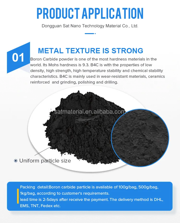 High Purity 99% Nano Boron Carbide B4c Powder Price - Buy Boron Carbide ...