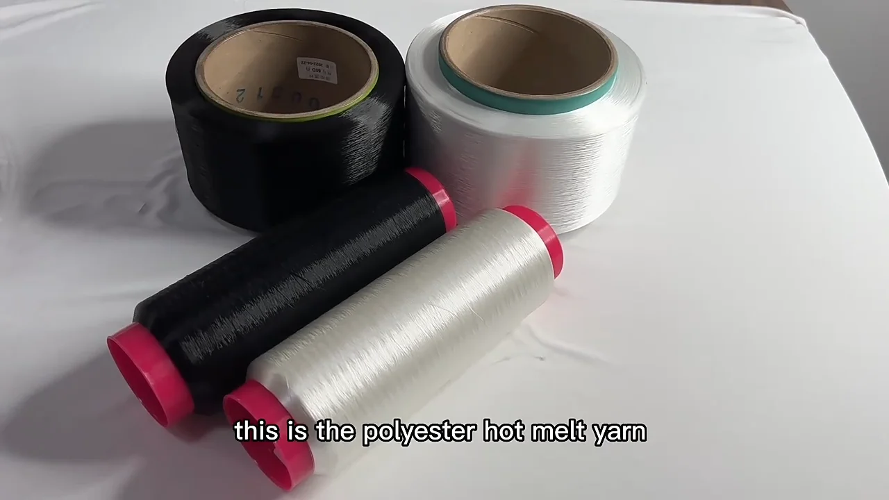 High Strength 100% Low Melting Polyester Yarn 100d 150d Polyester Hot ...
