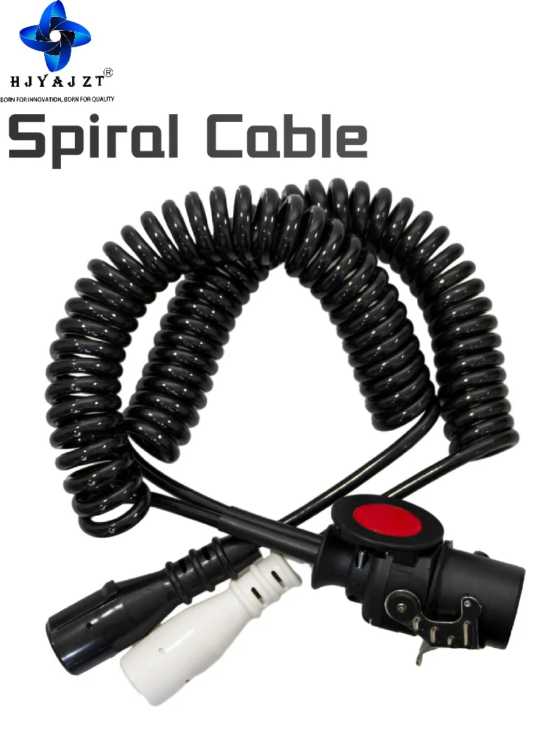 Heavy-duty Truck Trailer Wire Spiral Cable 15 Holes Double Spiral ...