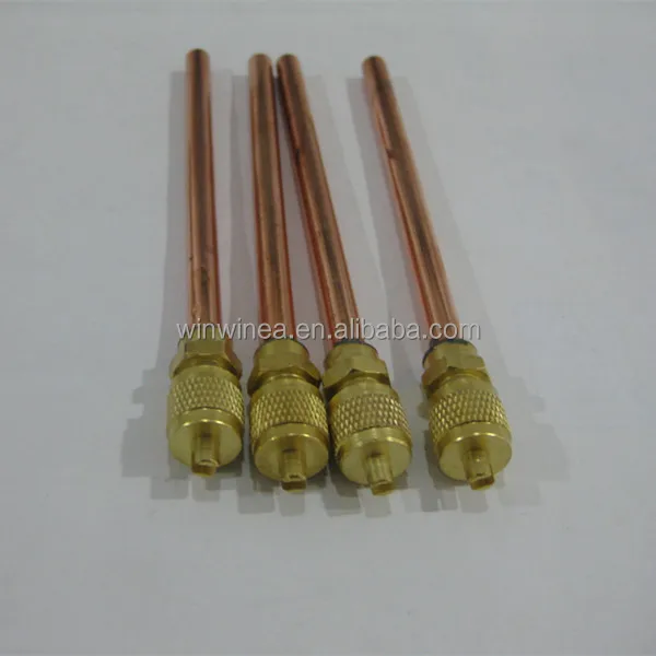 Air Conditioner Access Valve Charging Pin Valve With Copper Tube - Buy ...
