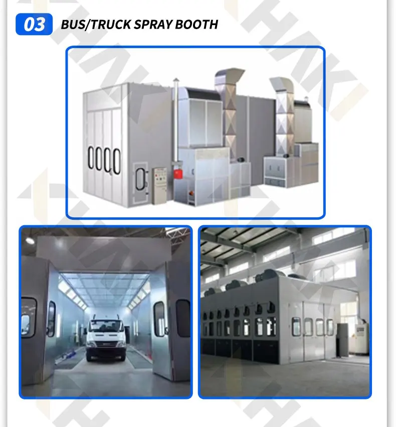 15m Large Spray Booths For Bus Truck Painting Heavy Duty Truck Paint ...