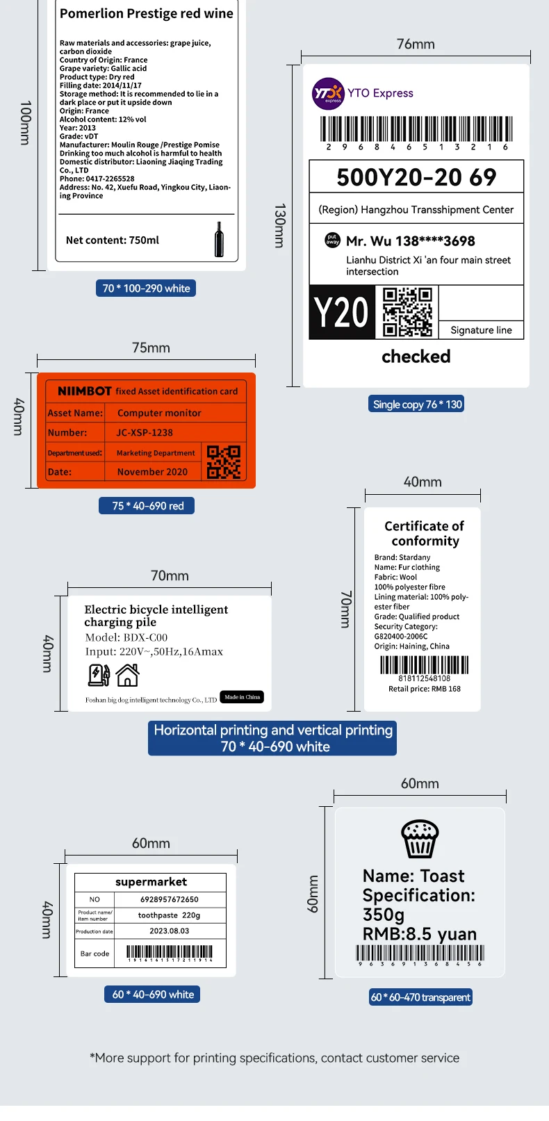 Niimbot K3 Thermal Label Printer for Office & Shipping - Multi-Function Label Maker, Fast ...