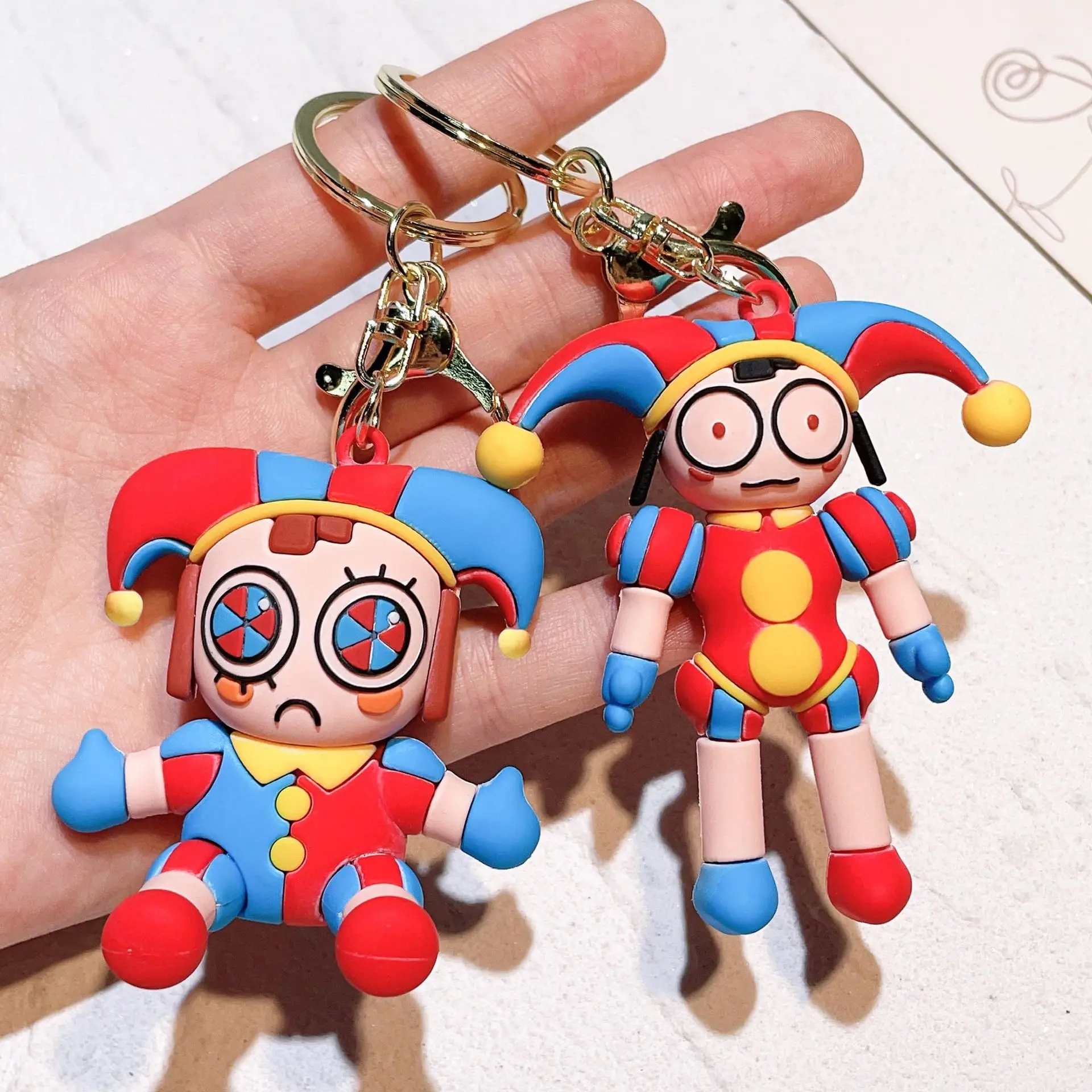 Amazing Digital Circus Keychain - Kawaii Joker Pendant