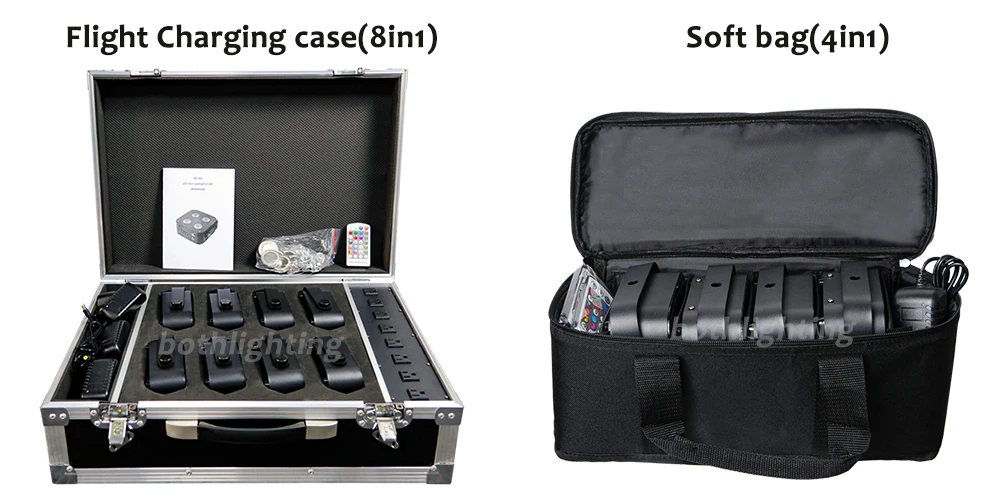 Bothlighting Ir4 Mini Uplights 4x12w Battery Spotlight 4 Leds Wireless ...