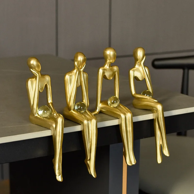 Modern luxury figure art sitting posture decoration office study ...