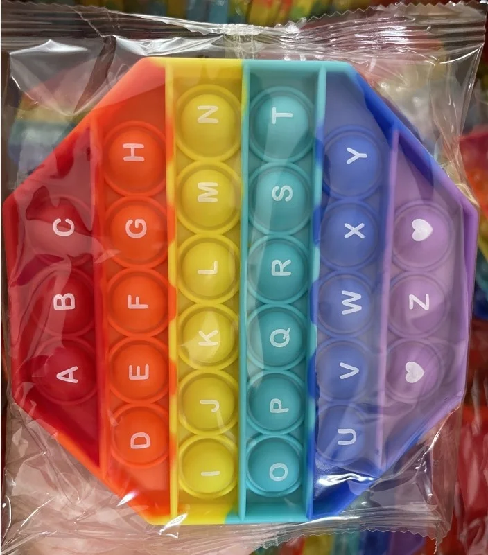 New Push Pop It Fidget Toy Bubble Sensory Toys Push Pop It Poppers Game ...