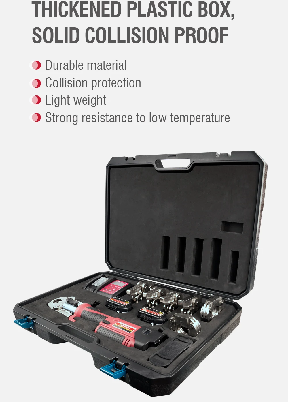 EMEADS GE-1550 Battery Powered Crimping Tool for COPPER V PROFILE PRESS ...