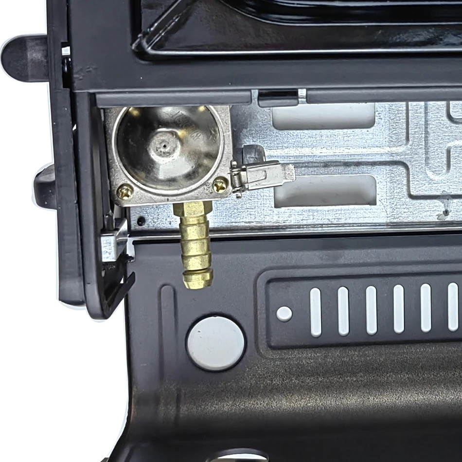 2-Burner Portable Outdoor Camping Gas Stove Built-In Iron BBQ Cooker ...