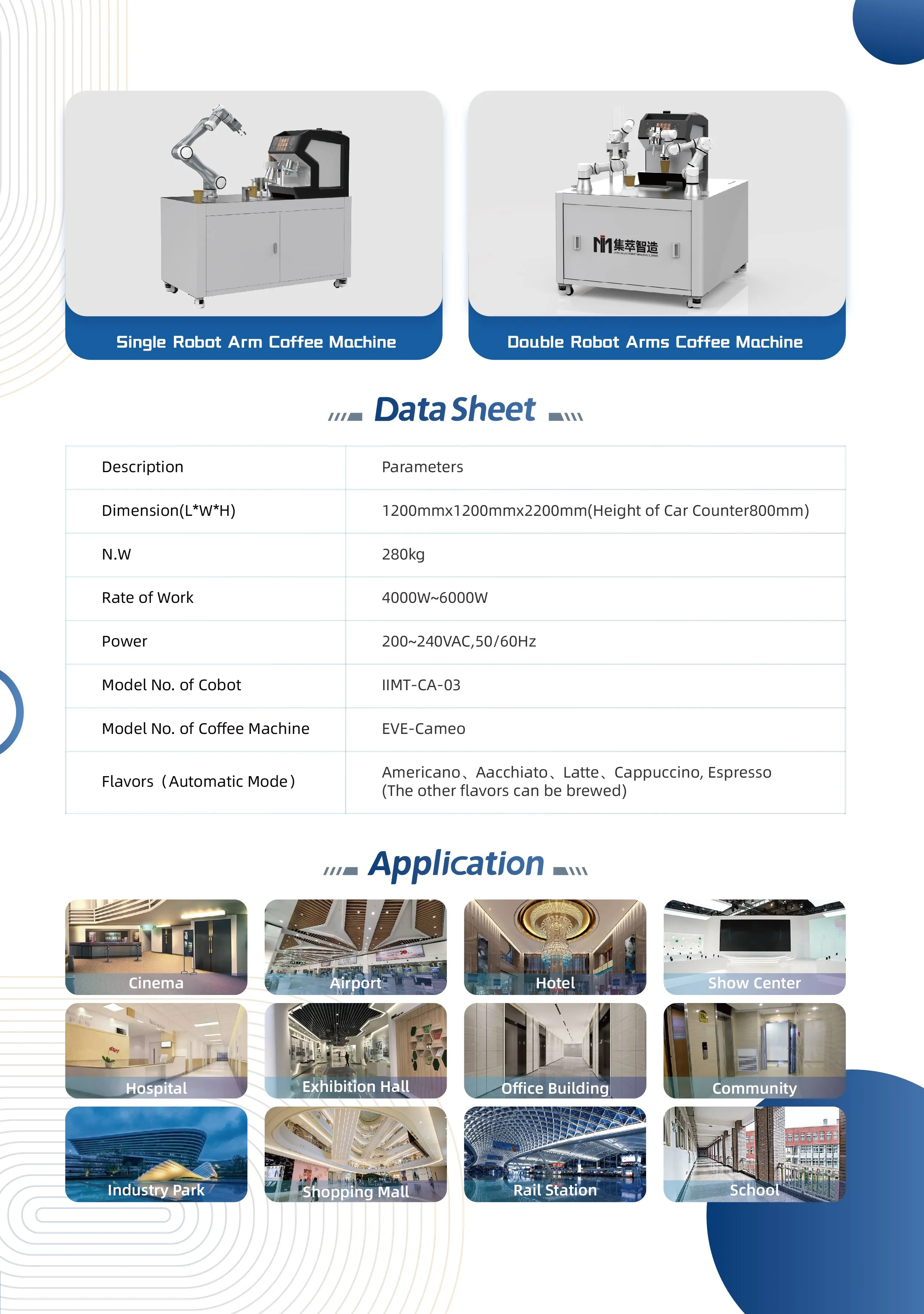 IIMT 6 Axis Collaborative Robotic Arm - Coffee Barista Kiosk