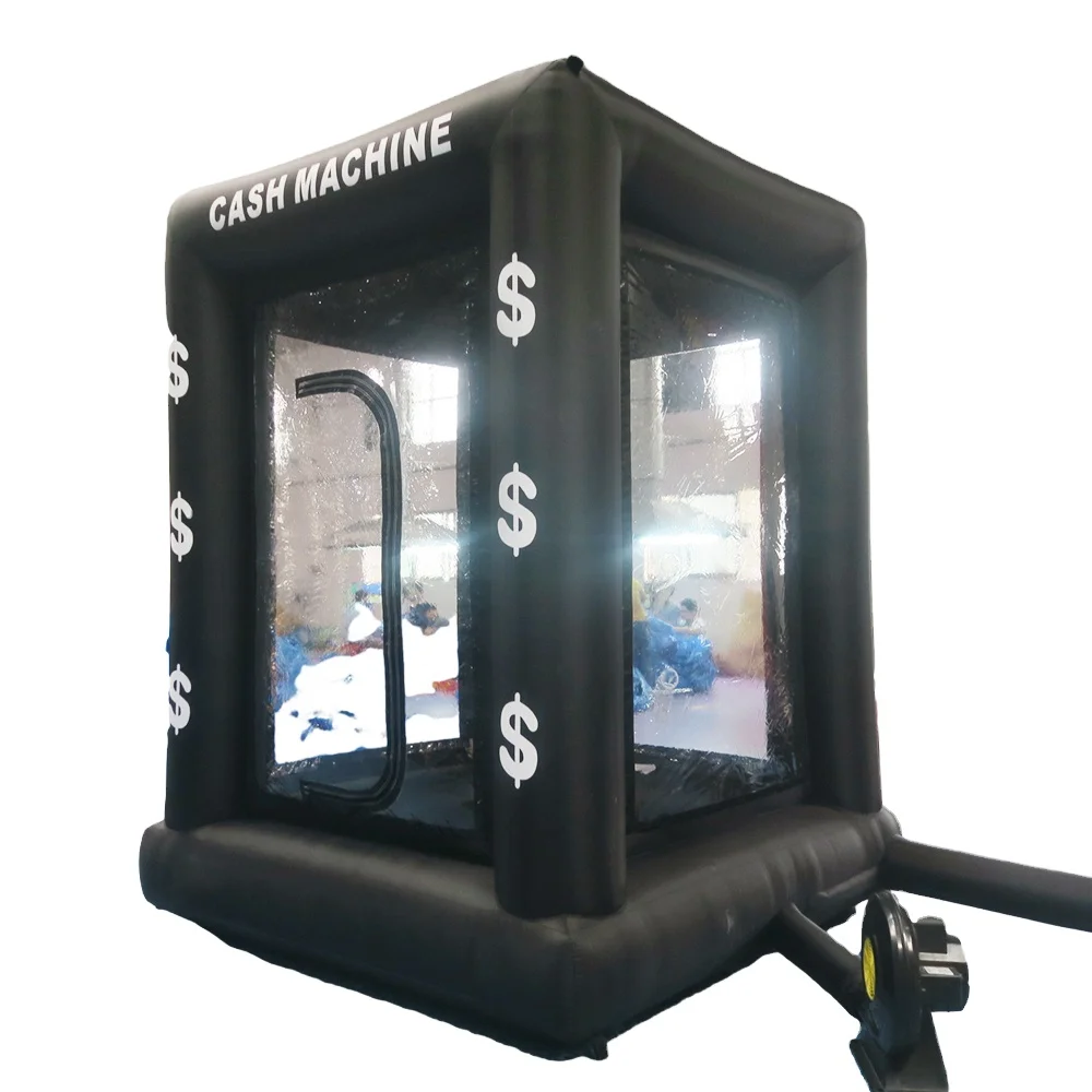 Air Sealed Inflatable Money Grab Booth / Cash Cube Money Machine Booth ...