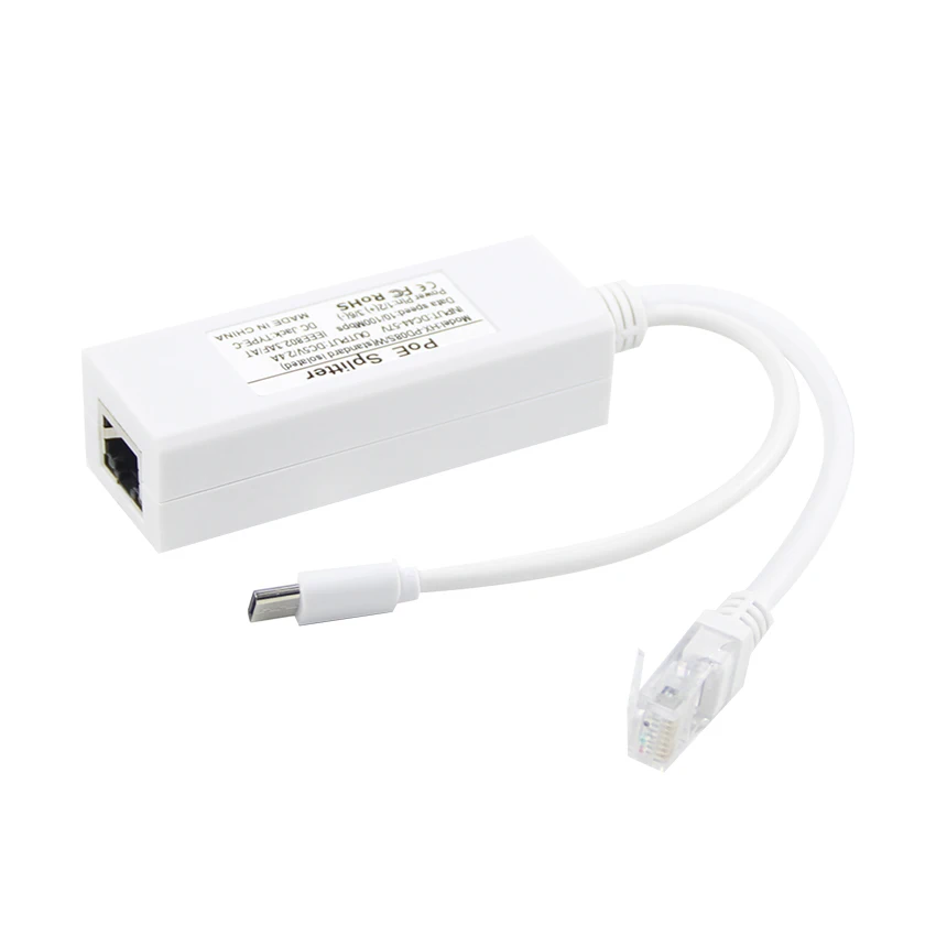 For Wifi Cctv System Poe Splitter 24v To 12v Power Over Ethernet 1a 1 ...