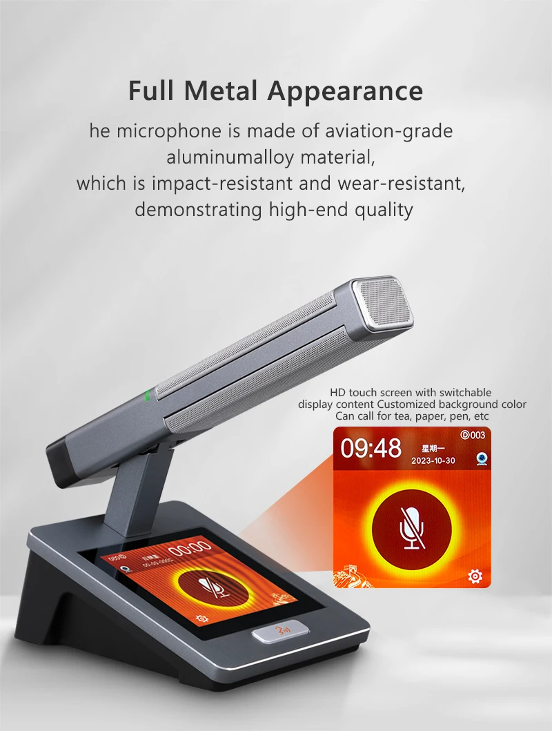 Touchscreen Meeting Room Conference System Mic Voting Camera Tracking ...