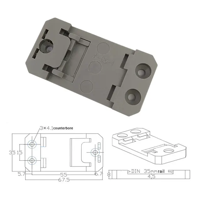 Standard Din Rail Spring Clip Mounting - TLM Adapter