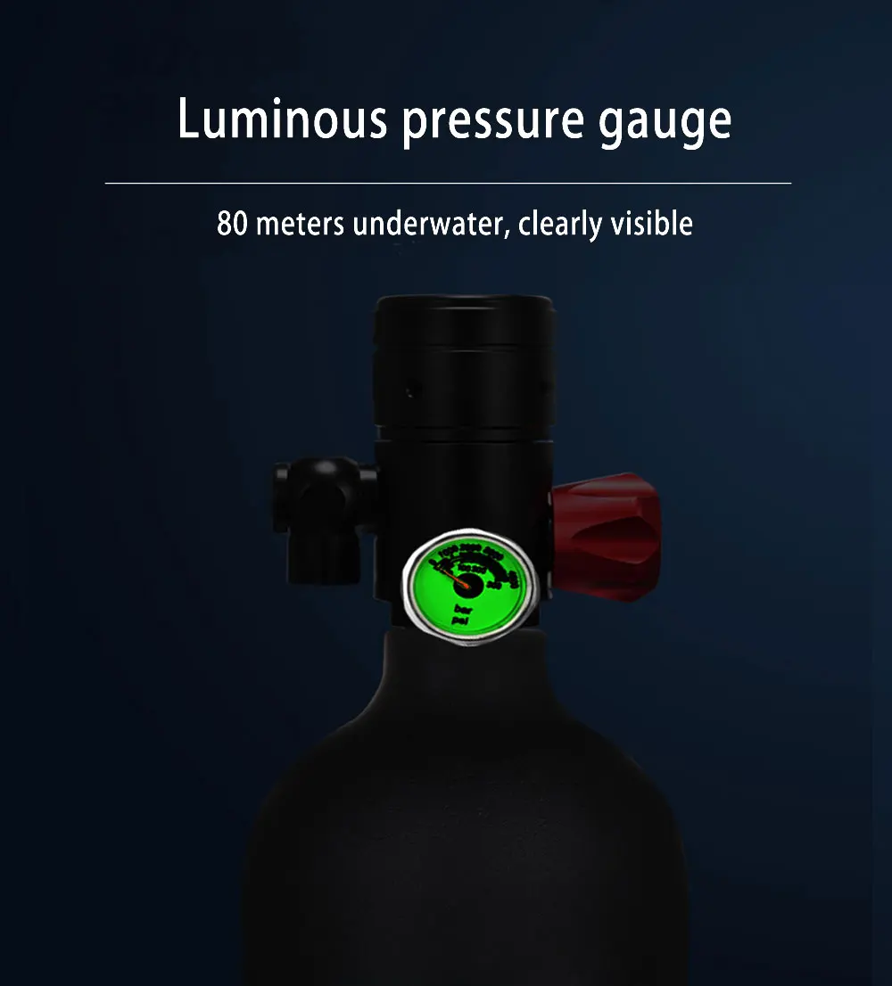 Scuba Diving Oxygen Tank 1l Cylinder Underwater Breather For With ...