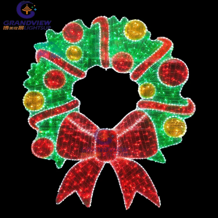 2D Lighted Garland Wreath lights for Home Christmas Decoration lighting ...