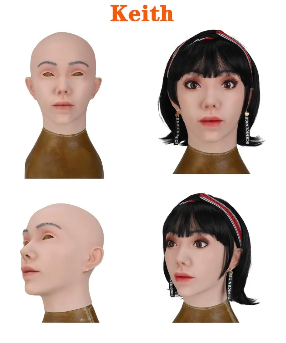 Custom Realistic Human Body Female Silicone Mask for Halloween