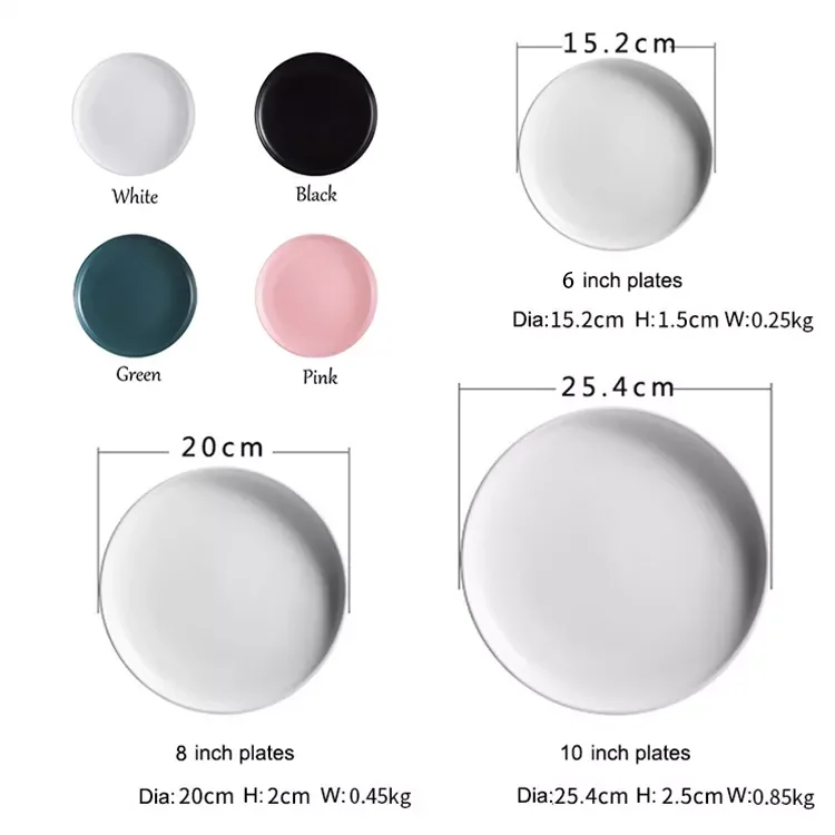 Shop Our Customized Matte Glaze Black Ceramic Plates