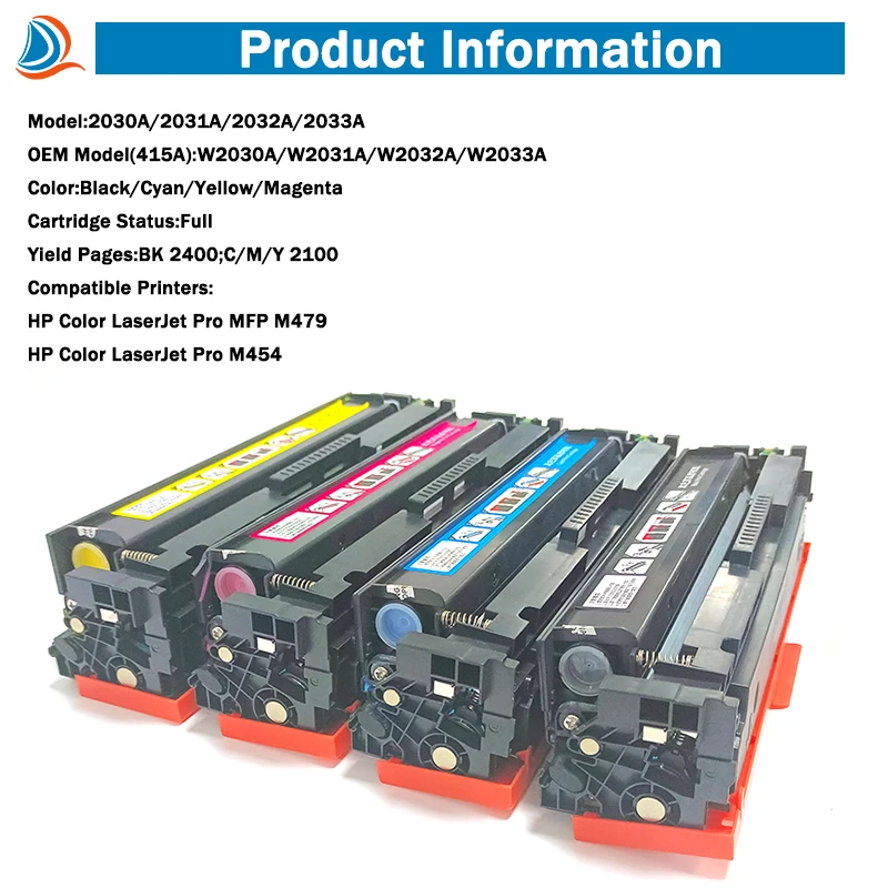 415A W2030A W2031A W2032A W2033A 415X Compatible Laser Color Toner ...