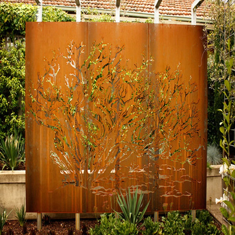 Outdoor Gazebo Panel Decorative Metal Screen Laser Cut Metal Garden ...