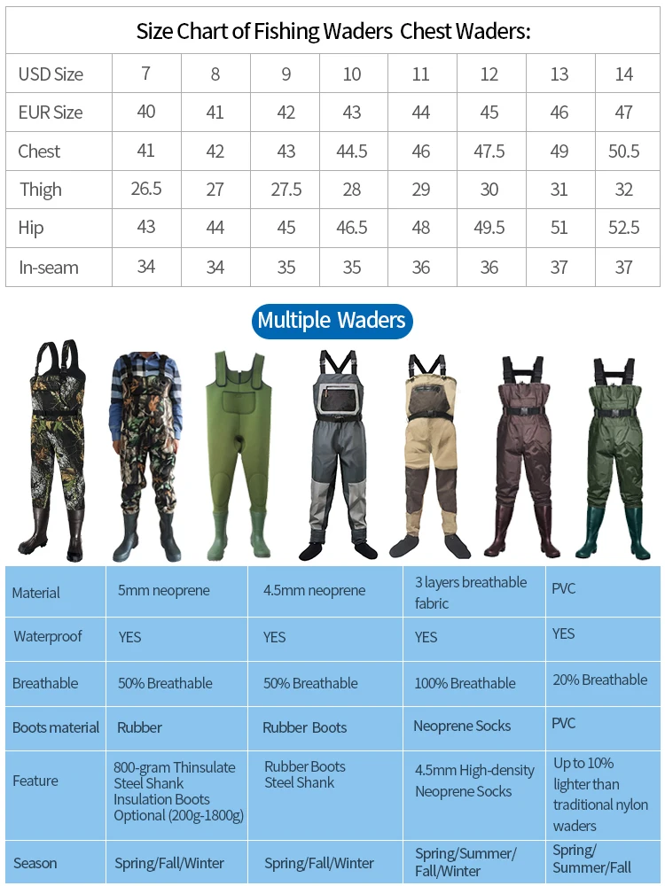 5mm Duck Hunting Waders With Camo Wader Boot Foot 600g Thinsulate ...