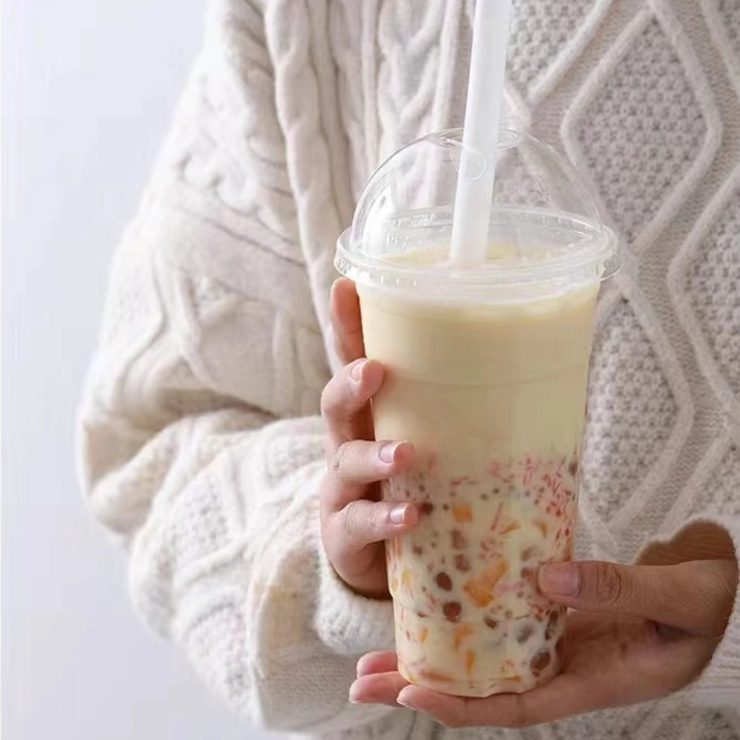 Polylactic Acid Material Colorful Bubble Tea Straight Straw Degradable