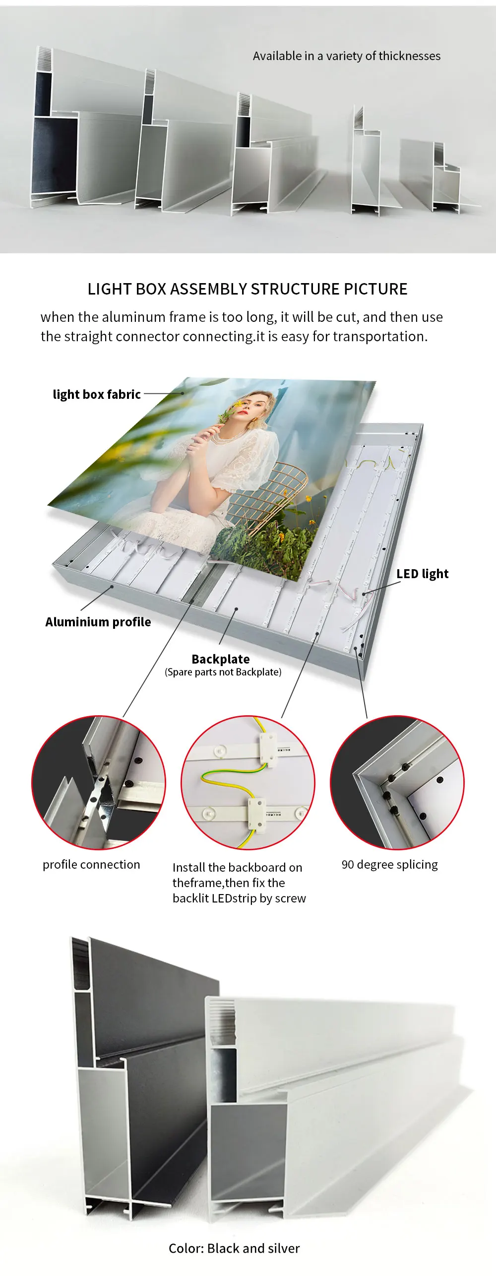 Light Box Frame Aluminium Light Box Profile Aluminium Profile for ...