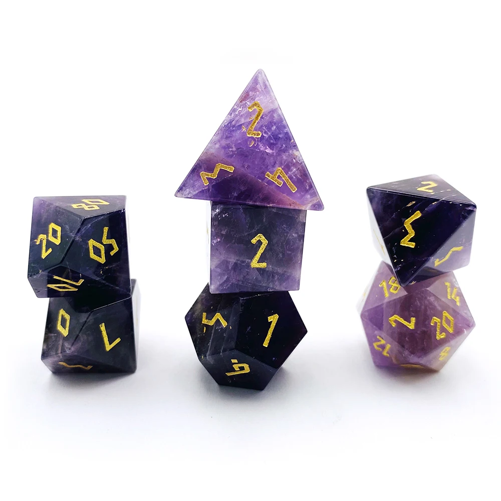 Wholesale Colorful Orignal Stone Dice Set Standard Dice Role Playing ...