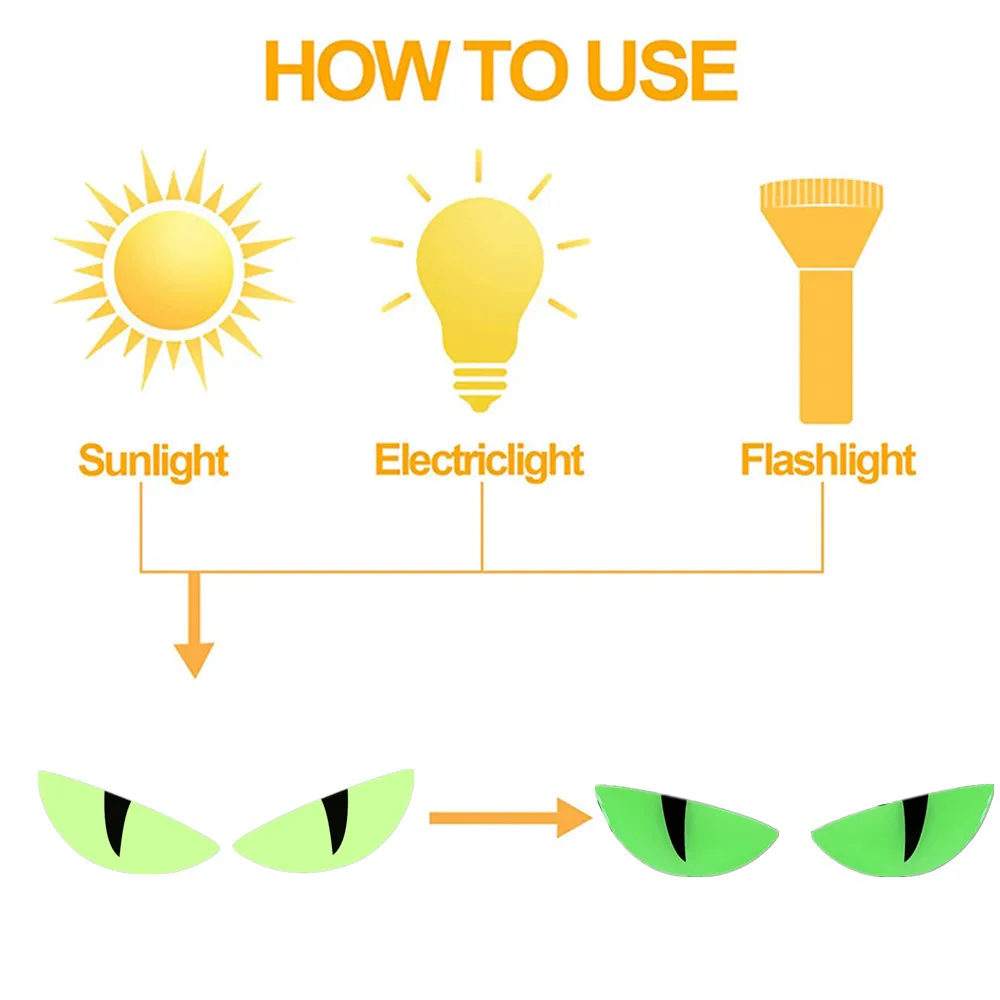 Motorcycle Sticker Headlights Decal - Night Luminous Evil Eyes