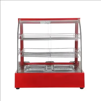 Red Electric Pastry Warming Display Showcase Stainless Steel Commercial ...