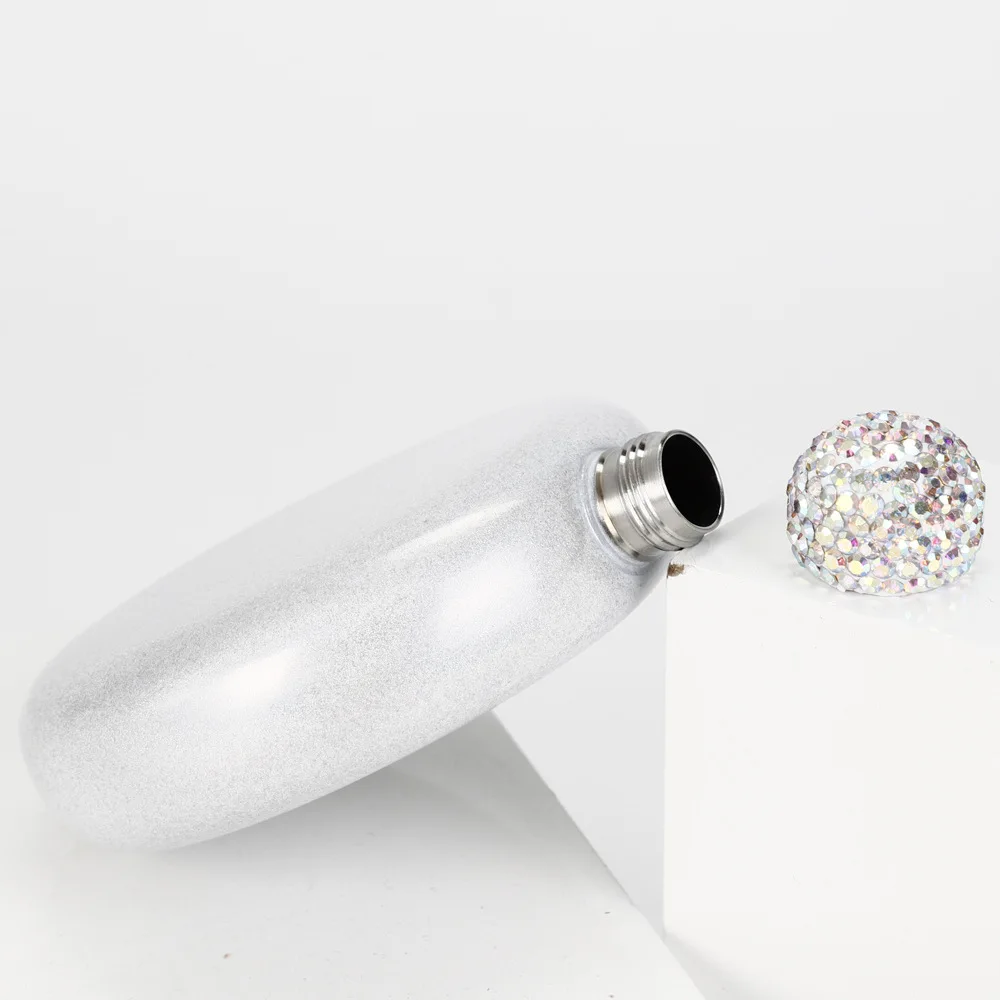 5oz Portable Round Small Flask Gift Glitter Colorful Round Shape ...