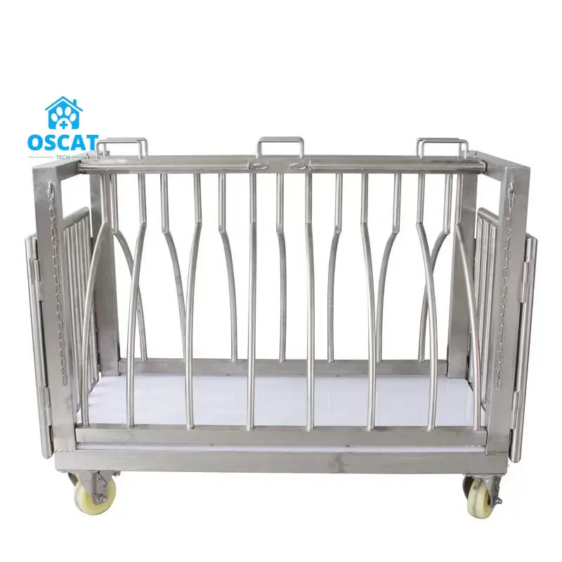 Oscat Popular High-strength Solid Stainless Round Steel Vet Cage With ...