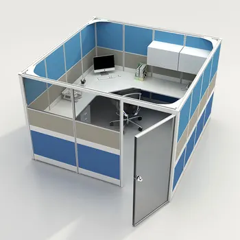 High Office Cubicles Wooden Partition Workstation - Buy High Office ...