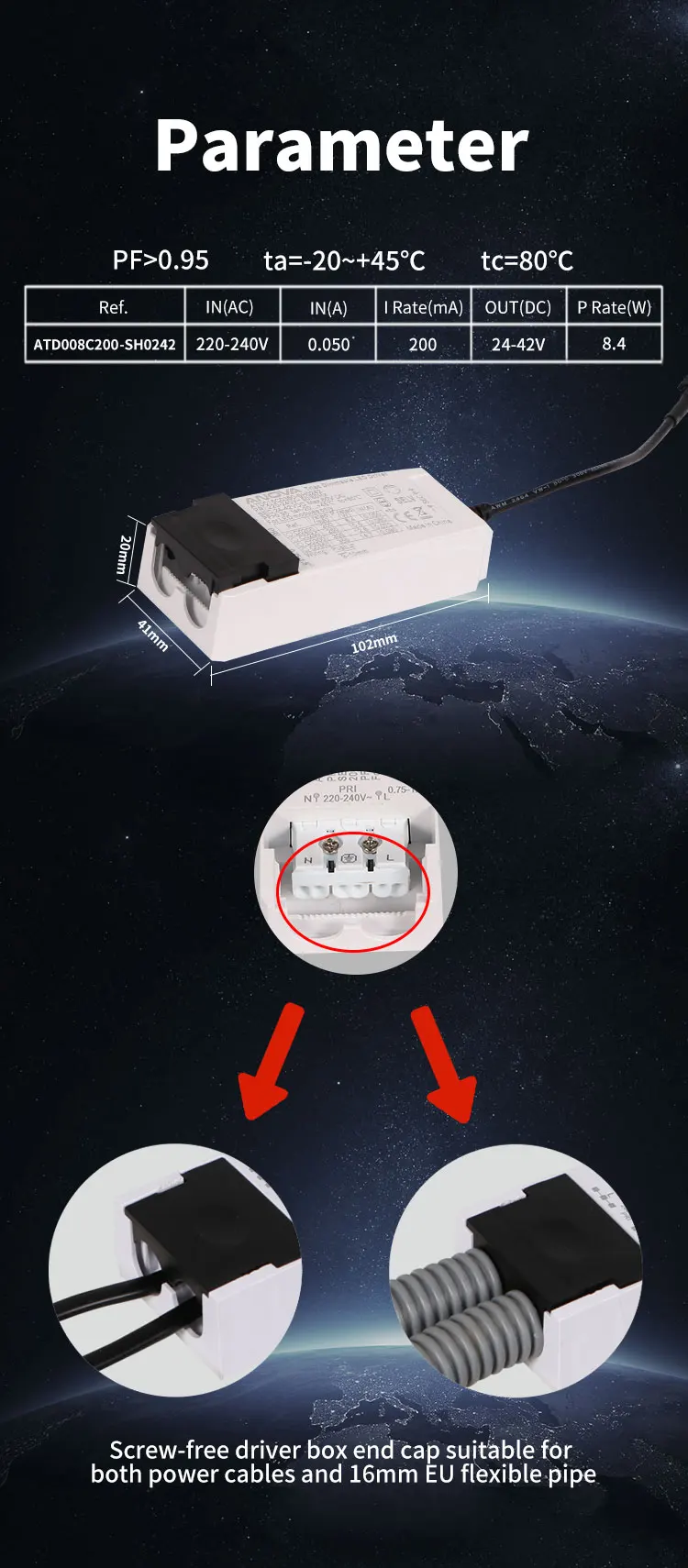 Erp Ce-lvd Tuv Rohs Certificate 24-42v 8w Led Downlight Spotlight ...