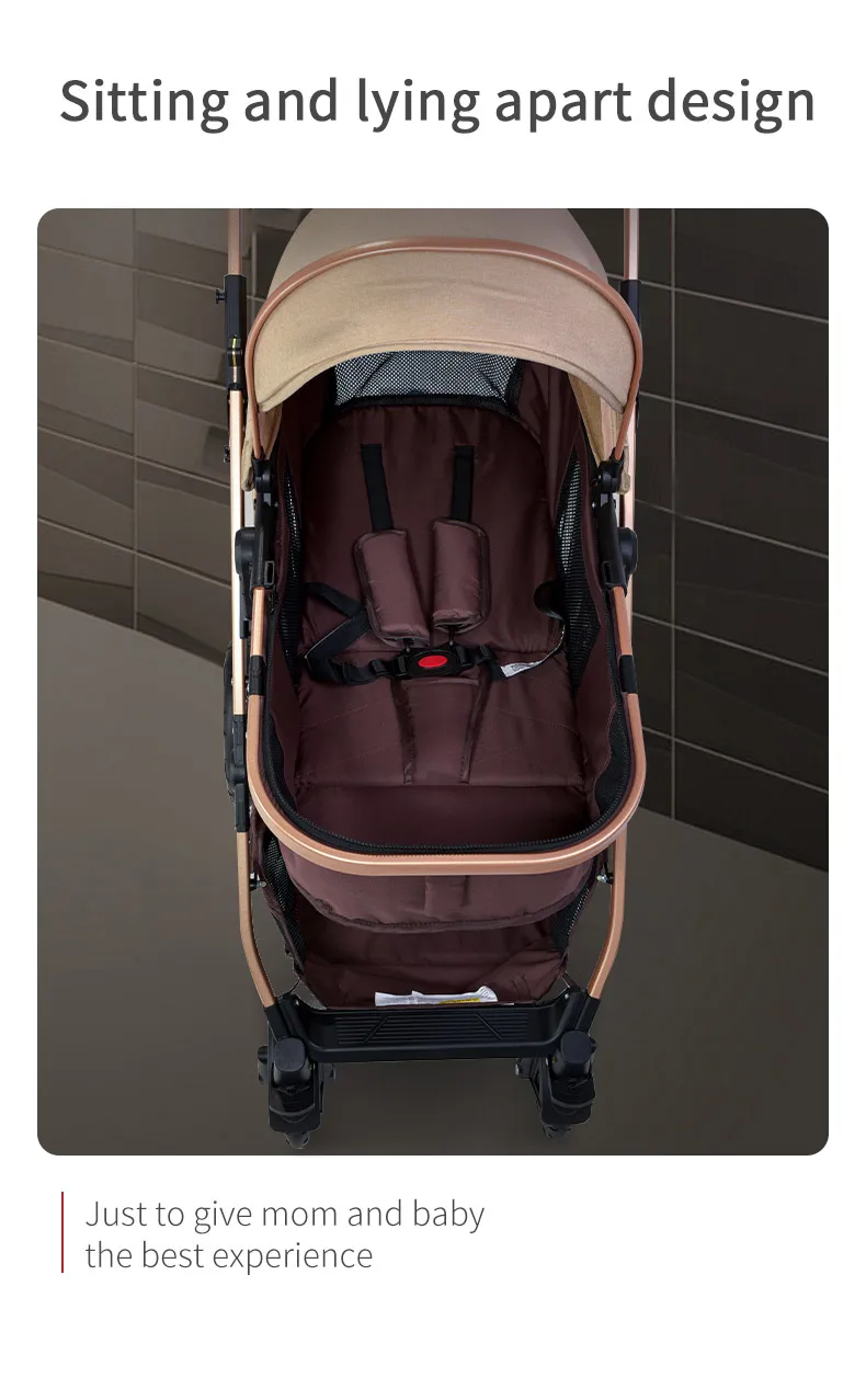 High Quality One-handed One-step Fold Stands When Folded Baby Strollers ...