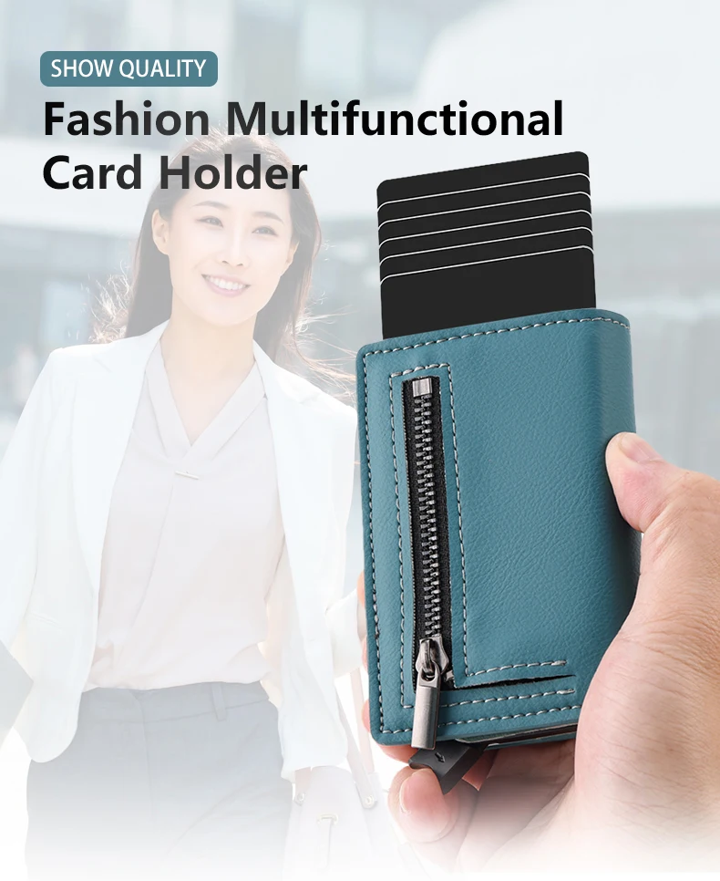 Casekey Rfid Secure Slim Pop Up Smart Card Holder Carteira Inteligente ...