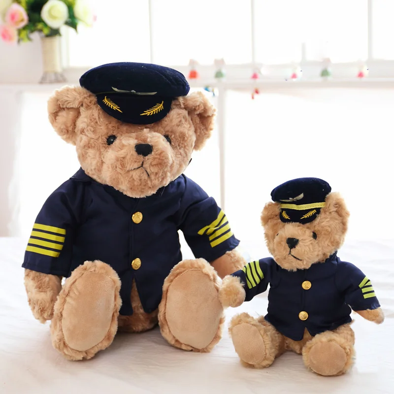 Manufactory In Stock Stuffed Animal Captain Bear Soft Teddy Bear ...
