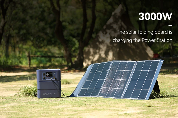 Exliporc 3000w Portable Power Station 51.2v Lifepo4 Lithium Battery Solar Power System For ...