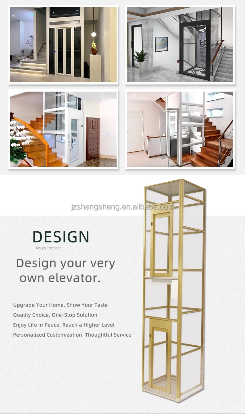Home Passenger Elevator with Wheelchair Lift Hydraulic Cylinder & Stair ...