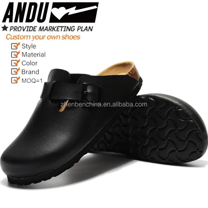 Custom Wholesale Unisex Clog Suede Cork Clogs for Men & Women