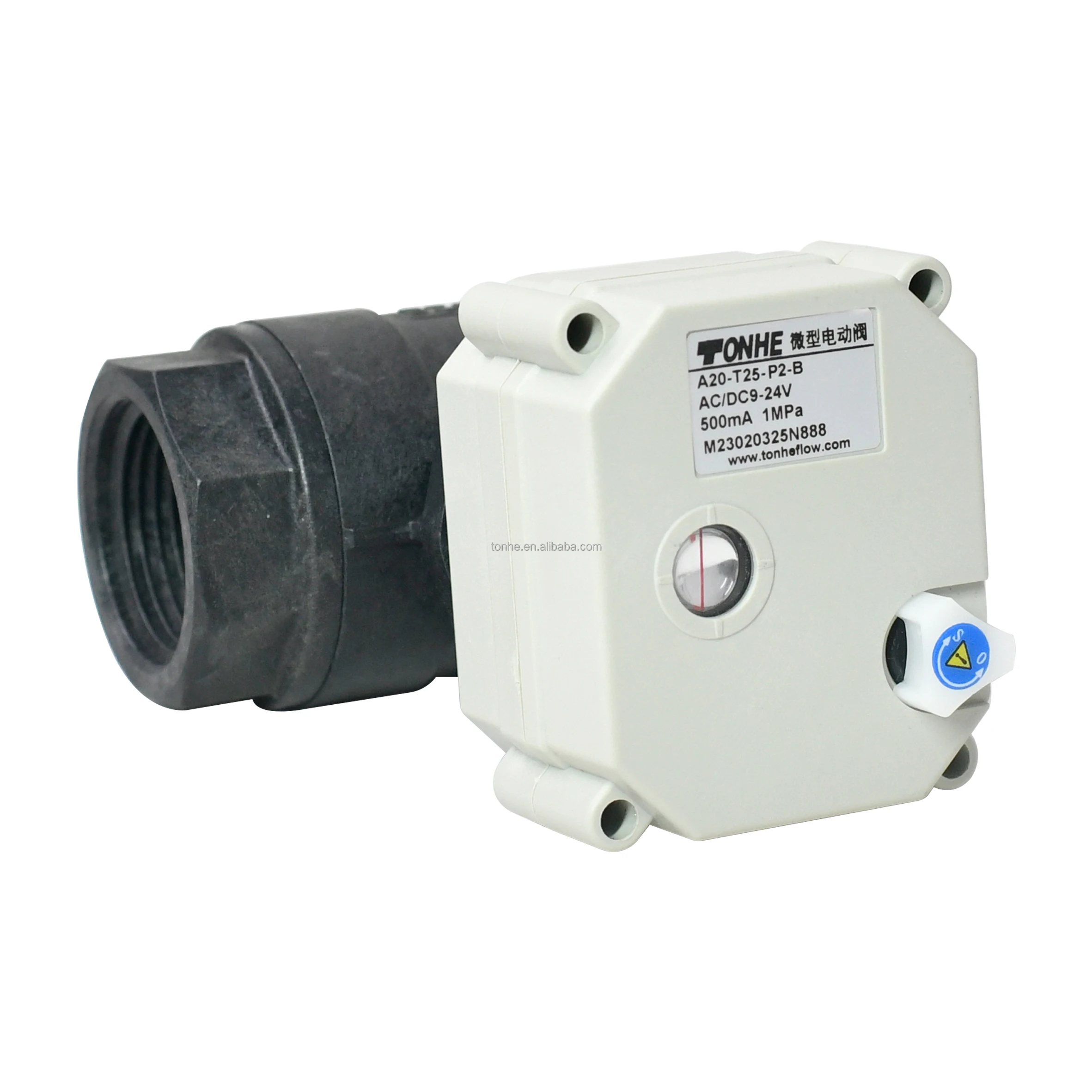 AC/DC9-24V 1" DN25 2-way PPE Electric Motorized Drain Ball Valve ...