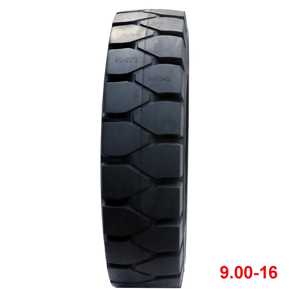 Forklift Spare Parts Long Use Life 9.00-16 16 Inch Solid Forklift Tyre ...