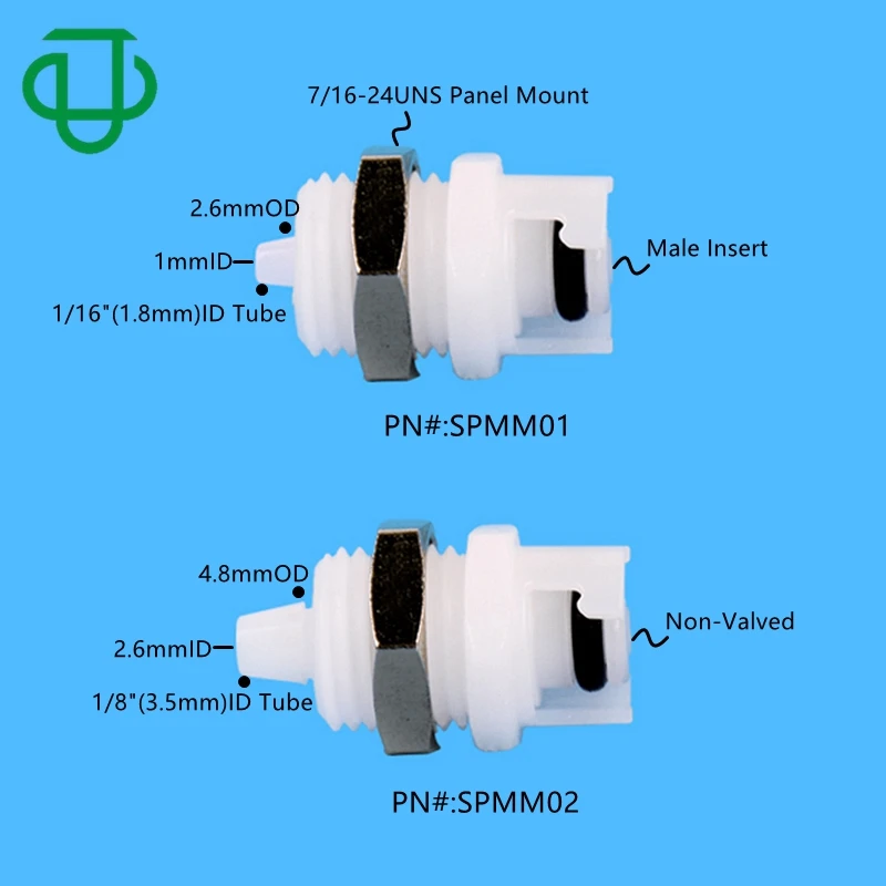 CPC SMC Quick Connector White POM 1/16 1/8 Inch Hose Barb