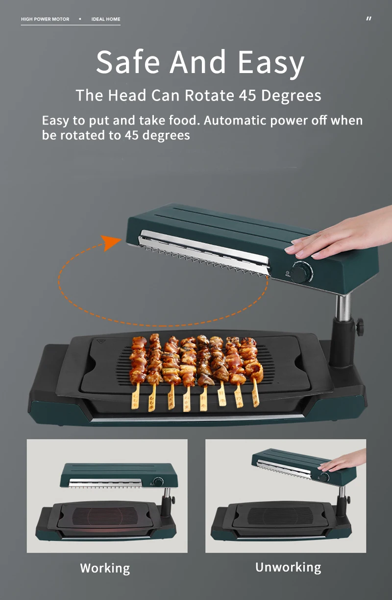 1300w 220v Smokeless Infrared Electric Bbq Grill Indoor Multifunctional ...