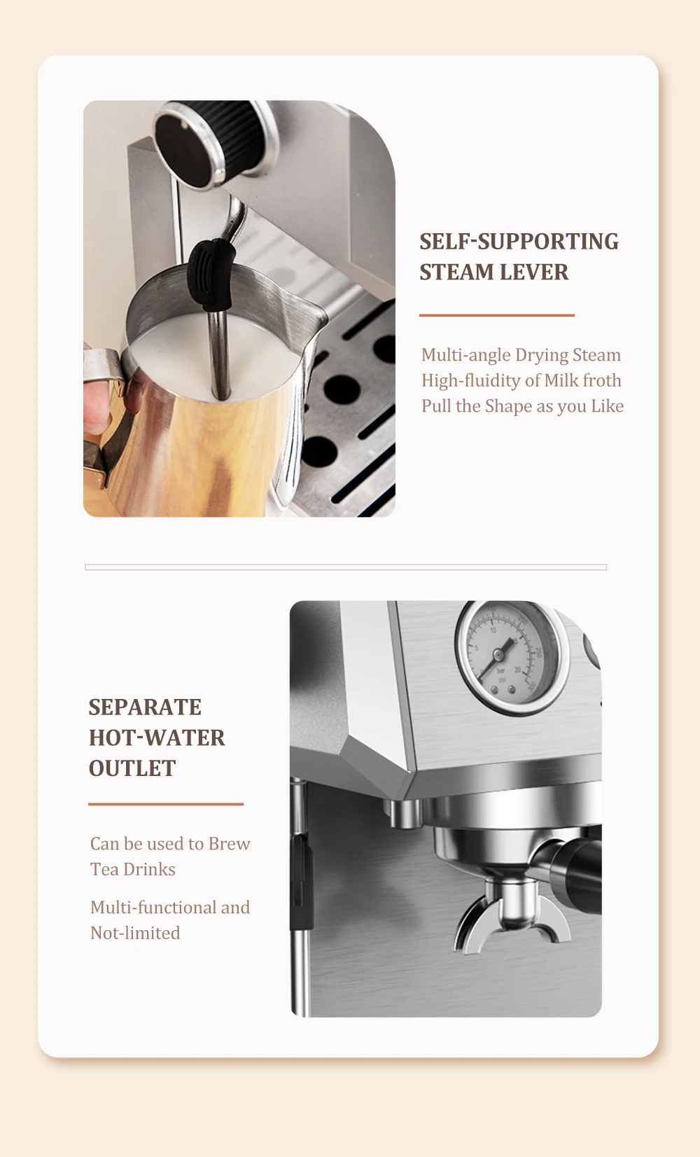 Modern Smart Automatic Espresso Coffee Machine Stainless Steel Espresso ...