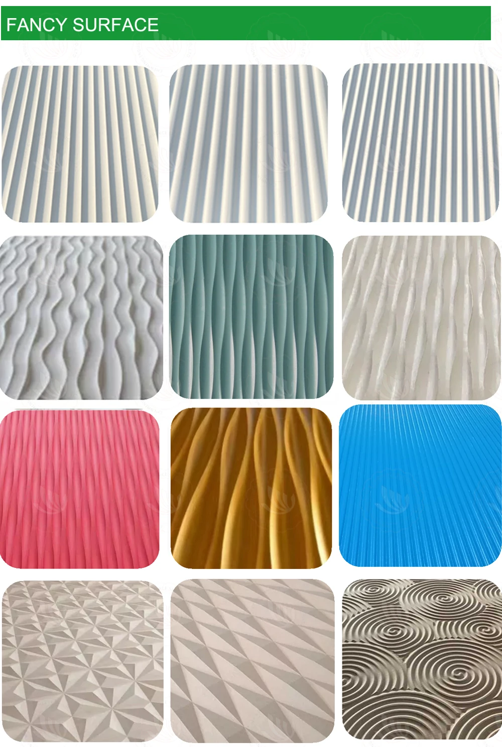 Painted/pvc 3D MDF Wave Pattern Wall Panels for Hotel Decor