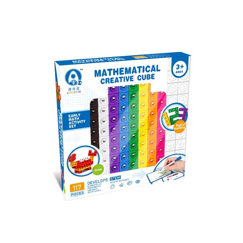 Kindergarten Learning Activity Number Counting Block Toy Montessori ...